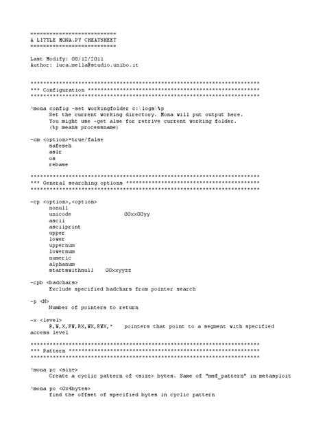 Mona Cheatsheet Pdf Pointer Computer Programming Computer