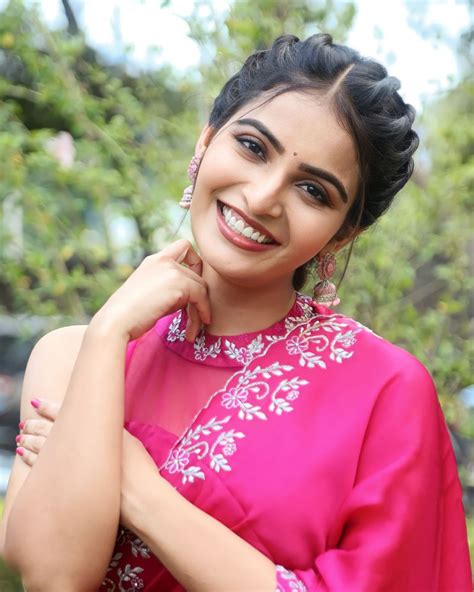 south indian actress on linkedin ananya nagalla in saree stills at anveshi movie trailer launch