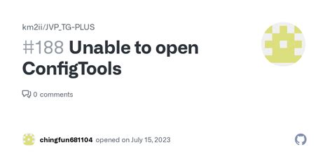 unable to open configtools · issue 188 · km2ii jvp tg plus · github