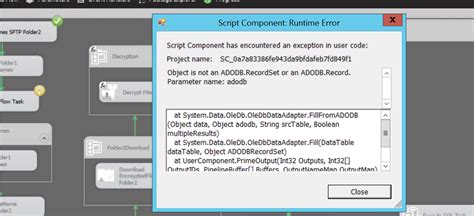 Saving Data From A Non Sql Object Variable To Sql Database With Ssis And C Stack Overflow