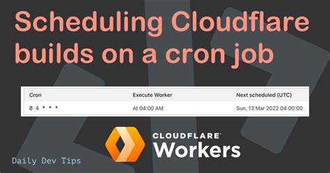 Scheduling Cloudflare Builds On A Cron Job