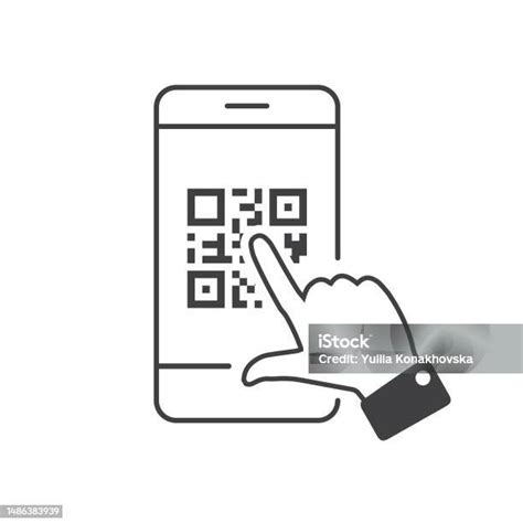 스마트폰 개요 아이콘으로 Qr 코드 스캔 Qr코드에 대한 스톡 벡터 아트 및 기타 이미지 Qr코드 가격 가격표 Istock