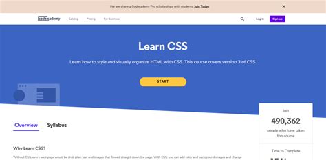 Codecademy Learn Css Code C2 Digital Media And Multimedia Design