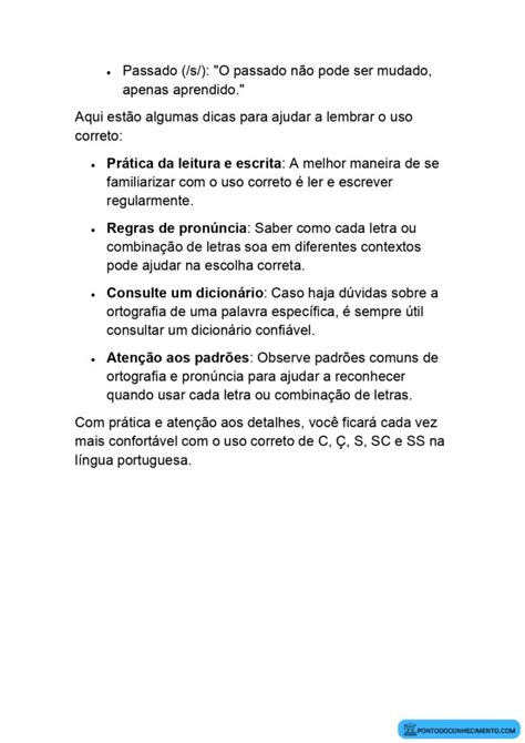 Quando Usar C S Sc E Ss Ponto Do Conhecimento