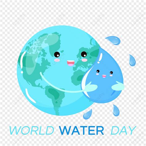 세계 물의 날 귀여운 물방울 신선한 지구 일러스트 물 바다이상한자원 Png 일러스트 무료 다운로드 Lovepik