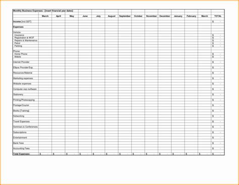 Monthly Expense Tracking Spreadsheet Db Excel