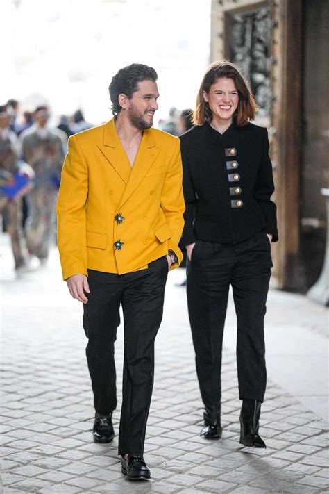 Kit Harington And Rose Leslie Wore Coordinating Couple S Suits For A