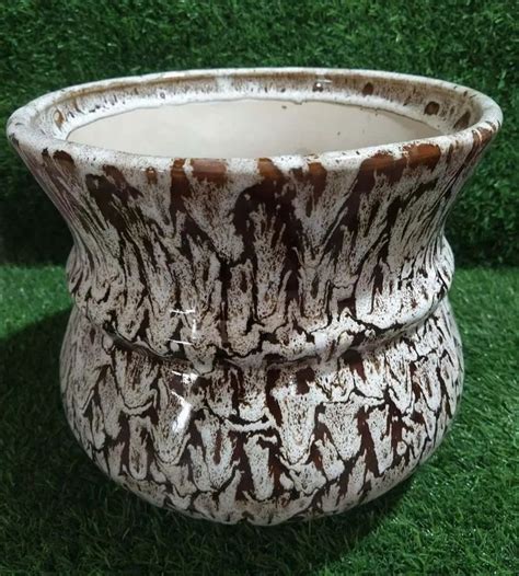 Round 6 Inch Ceramic Bonsai Pot For Decoration At ₹ 250piece In