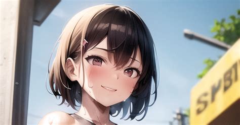筋肉娘 鍛え上げられた少女の体から、したたり落ちる汗 さぶろうaiのイラスト Pixiv
