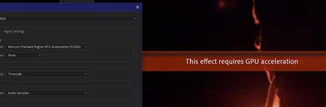 this effect requires gpu acceleration but i have gpu acceleration