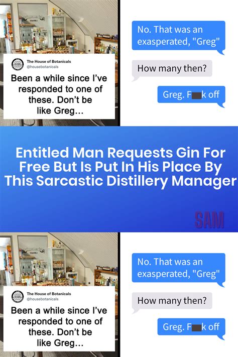 Entitled Man Requests Gin For Free But Is Put In His Place By This