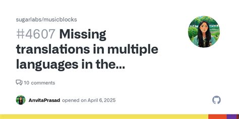 Missing Translations In Multiple Languages In The Dropdown Menu · Issue 4607 · Sugarlabs