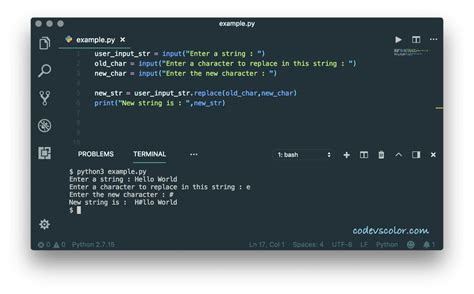python program to replace single or multiple character substring in a