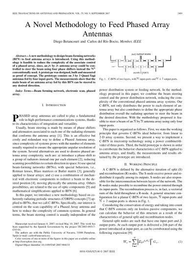 A Novel Methodology To Feed Phased Array Antennas IEEE Xplore