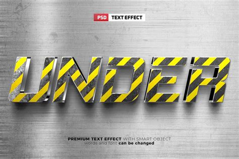Artstation 3d Under Psd Fully Editable Text Effect Layer Style Psd Mockup Template