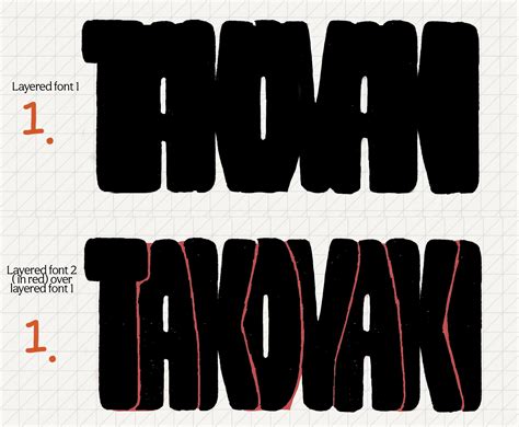 Color Font With Overlapping Letters — Typedrawers