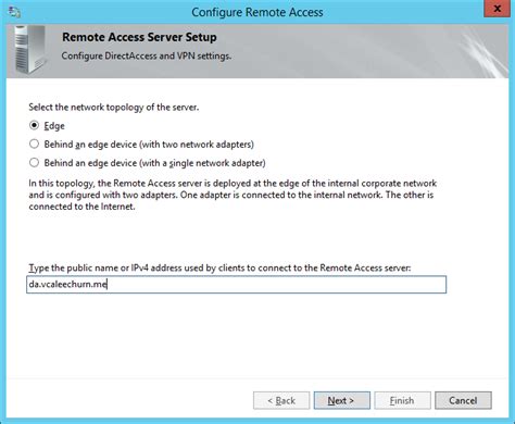 configuring directaccess on windows server 2012 r2 vs online