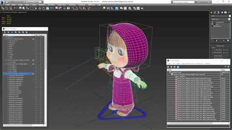Cartoon Character Masha Rigged 3d Model 79 Max Free3d