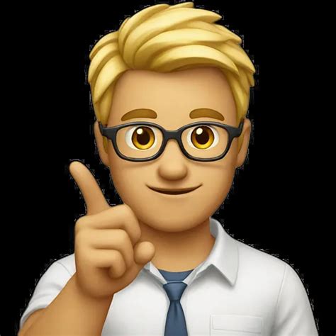 Nerd With A Finger Emoji Ai Emoji Generator