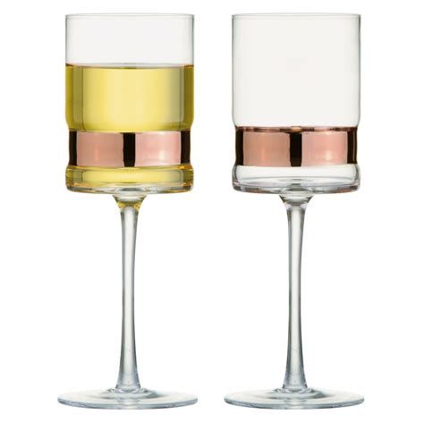 Set Of 2 Soho Wine Glasses Bronze The Drh Collection