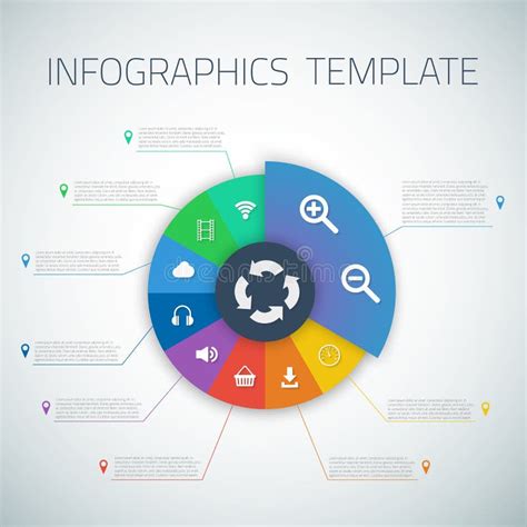 Web Infographic Timeline Pie Template Layout With Stock Vector Illustration Of Design