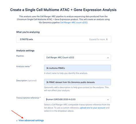 What Parameters Can A User Specify For Multiome Atac And Gex Samples In 10x Genomics Cloud