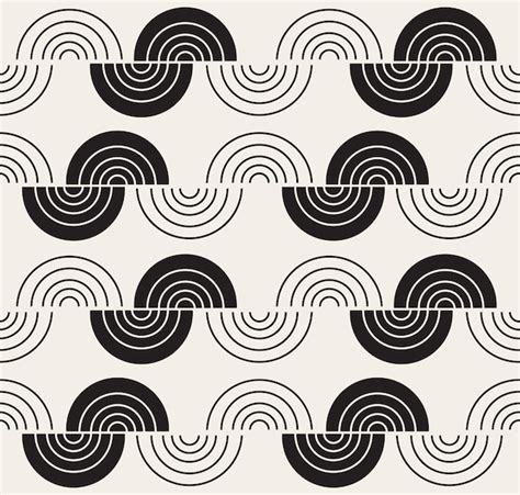 Premium Vector Pattern Gray Abstract Semicircle Seamless Vector