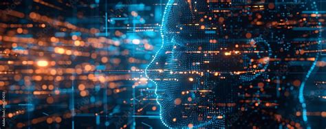 Editorial Style Illustration Of A Machine Learning Process Featuring Artificial Intelligence