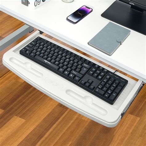 Tianwu White Tray For Keyboard Underdesk Pull Out Computer