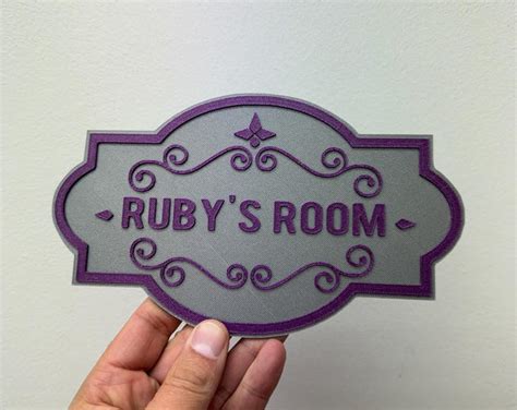 Personalised 3d Bedroom Door Sign Custom Name Plaque For Girls Room