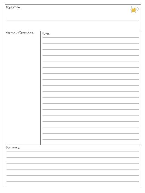 Cornell Notes Google Docs Template Cornell Notes Template Notes Template Avid Cornell Notes