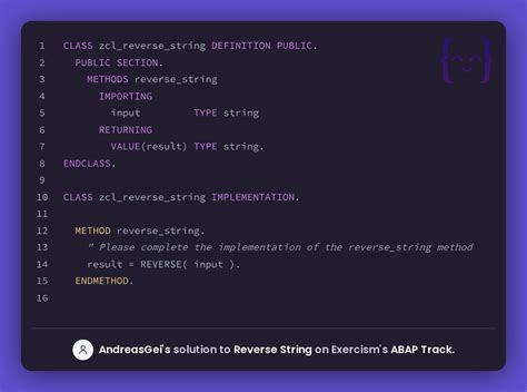 AndreasGei S Solution For Reverse String In ABAP On Exercism