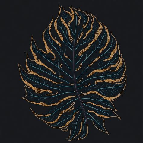 Premium Ai Image A Vibrant Neon Tropical Leaf Illuminated By A Bright