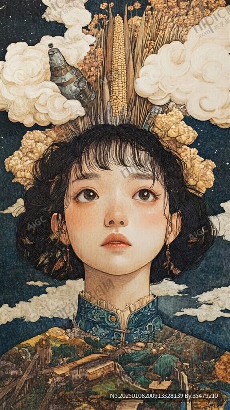 Ai创作图日系风格女孩插画 女生插画绘画 日系女孩插画 高级感女插画 插画姑娘 插画女孩儿 高级感插画 油人物插画 意境人物插画 仙气女孩插画 少女系列插画 女孩插画封面插画 插画画报 拼接