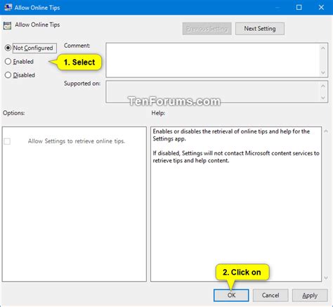 Enable Or Disable Online Tips And Help For Settings App In Windows Tutorials