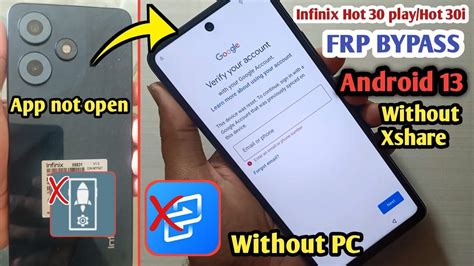 Infinix Hot 30i Hot 30 Play FRP Bypass New Method Android 13 2024 Google Account Bypass Without