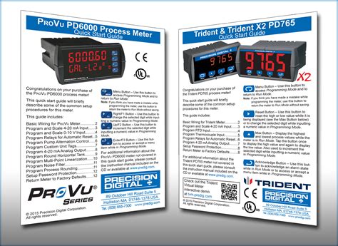 Precision Digital Announces Quick Start Guides For Digital Panel Meters Precision Digital
