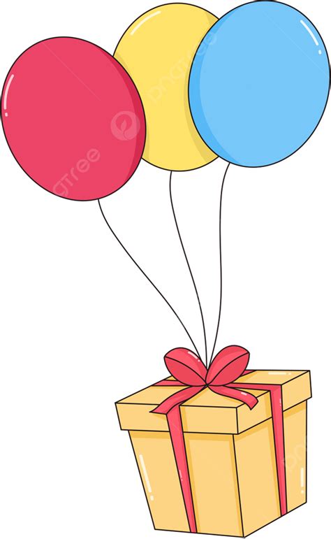 풍선 생일 축하 선물 생일 축하 축하 선물 Png 일러스트 및 Psd 이미지 무료 다운로드 Pngtree