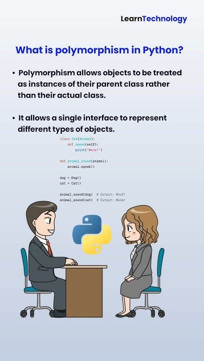 Polymorphism In Python Python Interview Questions Python