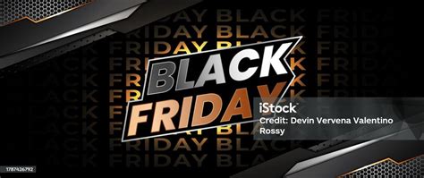 블랙 프라이데이 배너는 검은색과 금색으로 소매업에 적합합니다 3차원 형태에 대한 스톡 벡터 아트 및 기타 이미지 3차원 형태