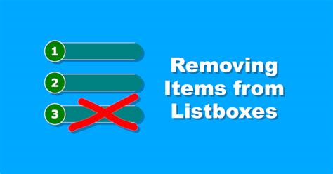 Vb Net Removing Items From Listboxes In 2024 Visual Basic Net