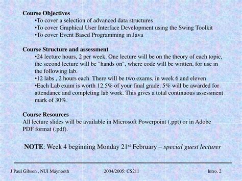 Ppt Cs211 Algorithms And Data Structures With Gui Programming 2004