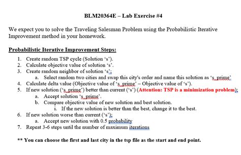 Solved We Expect You To Solve The Traveling Salesman Problem