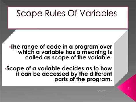Ppt Variable Scope And Rules In Programming Powerpoint Presentation