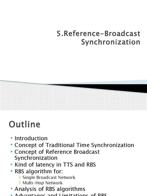 Reference Broadcast Synchronization Rbs Pdf Latency Engineering