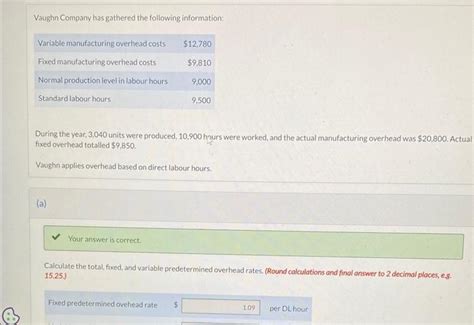 Solved Calculate The Fixed Manufacturing Overhead Volume