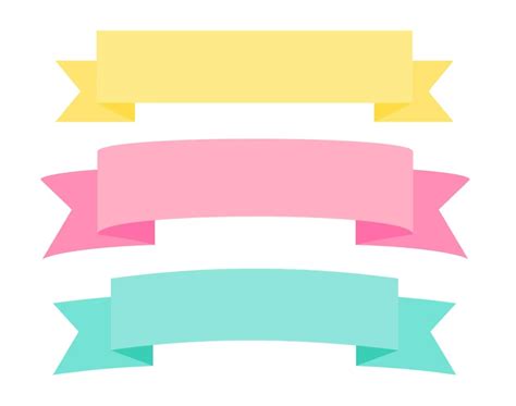 Set Of Ribbon Banner Label Collection Design Vector Illustration Banner