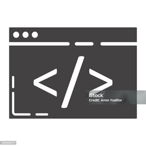 사용자 지정 문자 모양 아이콘 서 장 훈과 개발 코딩 브라우저 프로그래밍 기호 벡터 그래픽 흰색 배경 Eps 10 솔리드 패턴 Xml에 대한 스톡 벡터 아트 및 기타 이미지