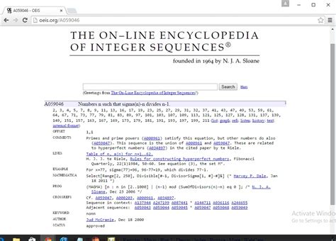 Oeis Sequences