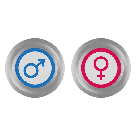 Premium Vector Volumetric Buttons Sex Gender Icon Realistic 3d Symbol Icon Design Vector